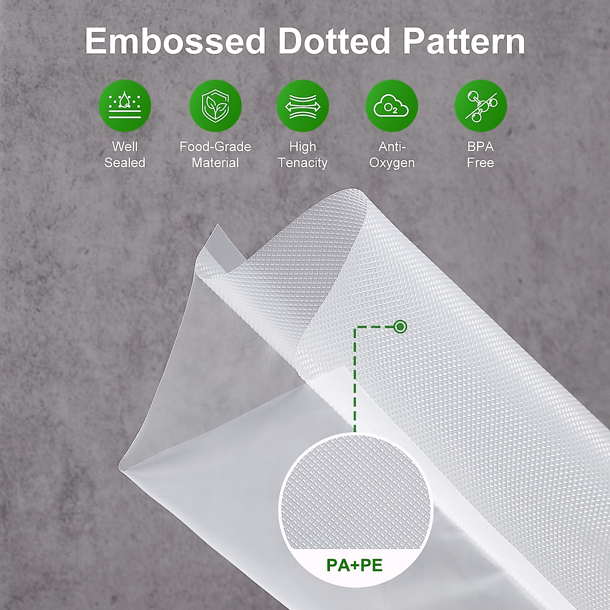 Ultrean 11" x 150' Vacuum Seal Roll Keeper with Cutter, Commercial Grade Vacuum Sealer Bags for Food Saver,BPA Free,Ideal for Storage,Meal Prep and Sous Vide (11" x 150')