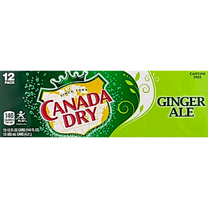 Canada Dry Ginger Ale Soda, 12 fl oz cans (Pack of 12)