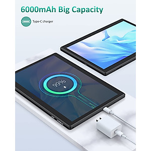 CNMF Android Tablet 10 Inch, 32GB Storage, WiFi Tablets with Android 10.0 OS, 5MP Rear Camera, Bluetooth, Quad Core, HD IPS Screen, Supports Microsoft Office Software - Black