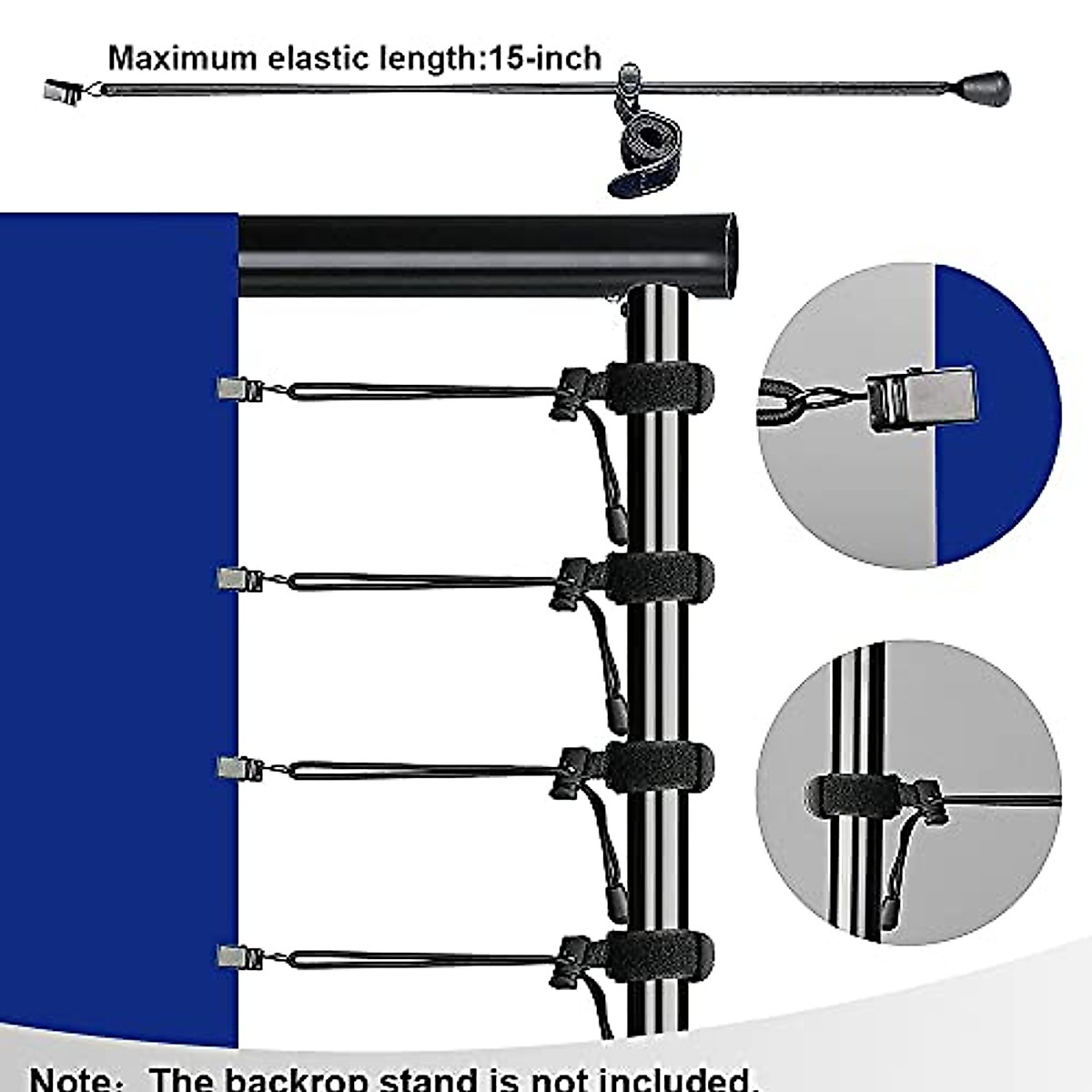 Lidlife 10 x 10 ft Blue Backdrop,Blue Screen Backdrop Background for Photoshoot Polyester Fabric Chromakey Blue Background Backdrop with 4 Backdrop Clips for Photography,Video Studio