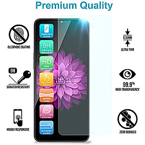 TJS for Alcatel TCL 30 Z T602DL Case, TCL 30 LE Case, with Tempered Glass Screen Protector, Dual Layer Hybrid Shockproof Drop Protection Impact Phone Case Cover for TCL 30Z / TCL 30LE (Black)