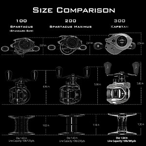 KastKing Kapstan Elite Baitcasting Fishing Reel,Size 300,Right Handed Reel