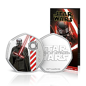 Star Wars The Rise of Skywalker Collection Dark Side- 8 Coins/Medals Conmmemorative of The Most Memorable Characters Ag Plated and Finished in Full Color + Decorative Album.