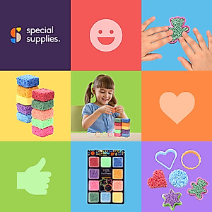 Special Supplies Fun Foam Modeling Foam Beads Play Kit, Children’s Educational Clay for Arts Crafts Kindergarten, Preschool Kids Toys Develop Creativity, Motor Skills (10-Pack)