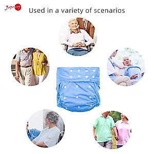 Joyo roy Reusable Diapers for Adults, 3 Adjustable Size Diaper, Waterproof, High Moisture Absorption, Resuable for Men Urinary Incontinence Products for Women