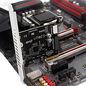 cablecc 5Gbps Type-E USB 3.1 Front Panel Socket & USB 2.0 to PCI-E 1X Express Card VL805 Adapter for Motherboard