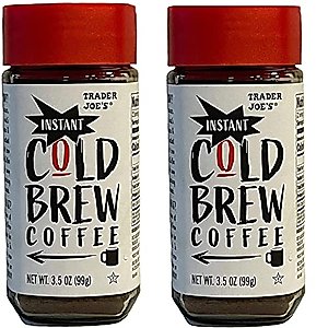 Trader Joe's medium roast Instant Cold Brew Coffee - 100% Arabica Beans (2 Pack)