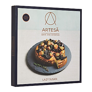 KitchenCraft Artesà Slate Lazy Susan Turntable Platter, 35 cm