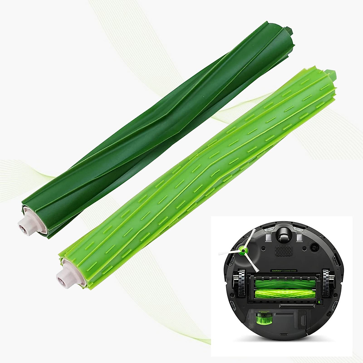 PELLYDA Replacement Parts for irobot Roomba i,e&j Series,i3 i3+ i4 i6 i6+ i7 i7+ i8 i8+ E5 E6 E7 Vacuum Cleaner,Replenishment kits Accessories 2 Set Rubber Brushes,10 HEPA Filters,10 Side Brushes