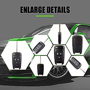 SCITOO Replacement for 4 Buttons Keyless Entry Remote Key Fob for Chevy for Malibu for Camaro for Cruze for Equinox OHT01060512 1PC