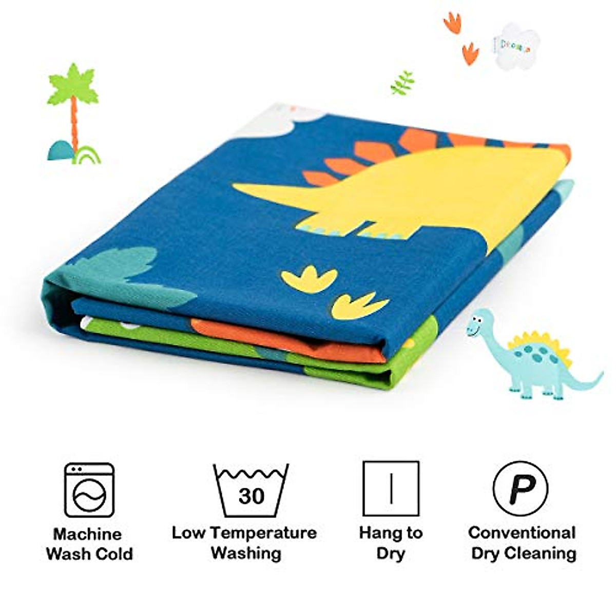 Sivio Toddler Pillowcases Ultra Soft 100% Cotton Bedding Pillow Case Cover for Child,Blue Dinosaur 14"x19" for 13"x18",12"x16" Pillow