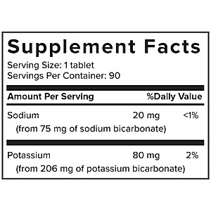 Alkalife pH Balance Pills | The First Patented Alkaline Sodium & Potassium Bicarbonate Supplement | Neutralize Acid, Balance pH, Immune Support, Peak Performance, Detox – 90 Tablets