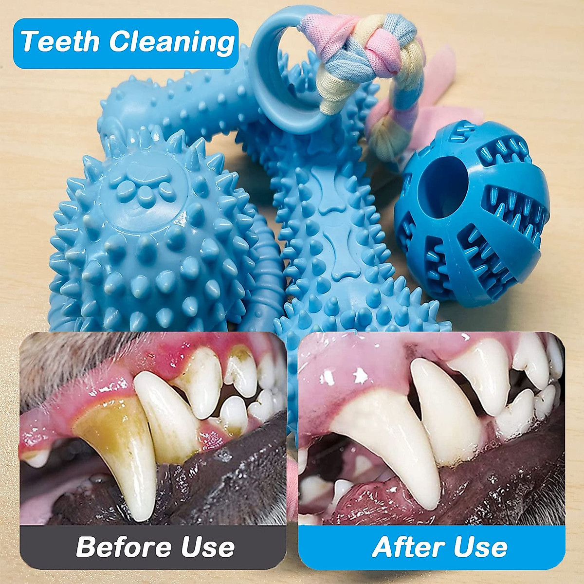 DGAGRCHEW Puppy Toys for Teething, Puppy Chew Toys for Small Dogs, Treat Dog Toys for Small Dogs 0-6 Months (Blue)