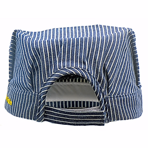 Adult Men's Choo Choo Train Engineer Railroad Hat with I Love Trains Navy/White