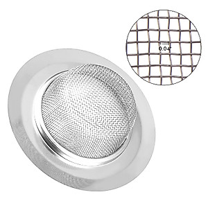 2Pcs Kitchen Sink Strainer, Stainless Steel Mesh Sink Drain Cover, Large Wide Rim 4.5" Diameter Sink Drain Strainer Basket Catcher