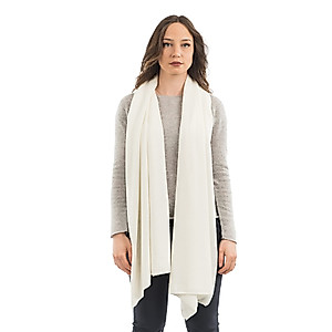 Dalle Piane Cashmere - Stole cashmere blend - Made in Italy, Color: White, One Size