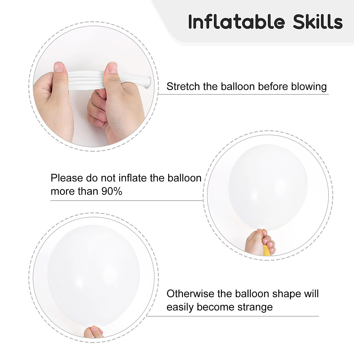 RUBFAC 70pcs White Latex Balloons, 10 Inch Helium Party Balloons, Latex Balloons for Balloon Garland Arch as Wedding, Birthday, Graduation, Baby Shower, Bridal Shower