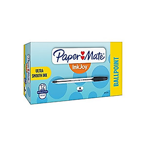 Paper Mate InkJoy 50ST Ballpoint Pens, Medium Point (1.0mm), Black, 12 Count