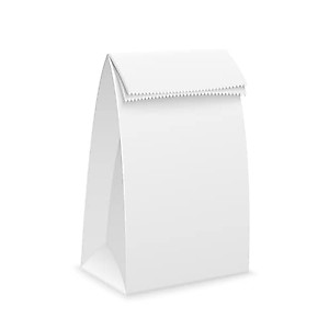Perfect Stix 4lb Kraft White Paper Bags - Pack of 125ct (Kraft White Bag 4-125)