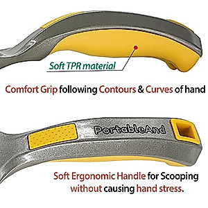 PortableAnd Garden Hand Tools Set Heavy Duty One-Piece Cast-Aluminum Lightweight 4 PCS Hand Trowel Transplanter Cultivator Weeder with Ergonomic Grip