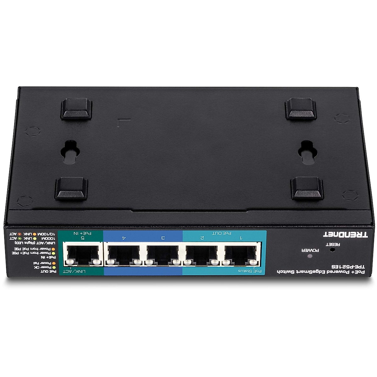 TRENDnet 5-Port Gigabit PoE+ Powered EdgeSmart Switch with PoE Pass Through, 1 x Gigabit PoE+ Input, 2 x Gigabit PoE Output, 2 x Gigabit, 18W PoE Budget,Managed Switch TPE-P521ES (Renewed)