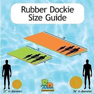 Rubber Dockie RD18OGT2 Floating Pad Foam Water Mat – 18 ft. x 6 ft., Green/Orange