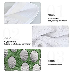 Sport Ball Golf Theme Hanging Kitchen Towels 2 Pack Dish Cloth Tie Towel, Absorbent Soft Hand Towels with Hanging Loop for Bathroom Farmhouse Bar Tabletop Home Decor