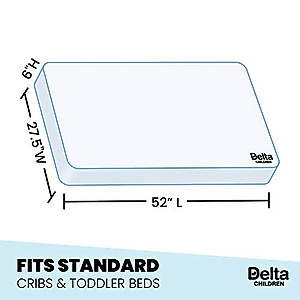 Delta Children 3D-Footboard Toddler Bed, Disney/Pixar Cars 3 Twinkle Stars Fiber Core Crib and Toddler Mattress