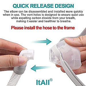 2PCS ItAll Hose Supplies Compatible with N20, Replacement Short Tube Assembly Compatible with N20, Package Included 2PCS Short Tube,2PCS Elbow & 2PCS Swivel