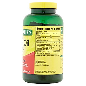 Spring Valley - Flaxseed Oil 1200 mg, 200 Softgels