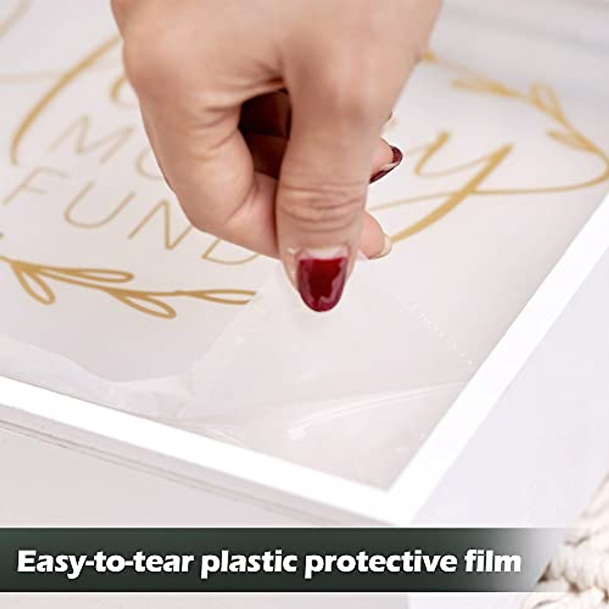 Defined Deco Honey Moon Fund Box Gift Card Box Wood Wedding Card Box Picture Box Shadow Box for Wedding Decor Wedding Decorations for Reception with Wood Sign SET OF 2 (11.5 x 9.25x 3.25IN)