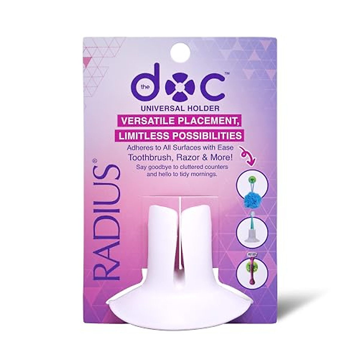RADIUS Doc, Toothbrush/Razor Holder, 4 Count (Pack of 1)