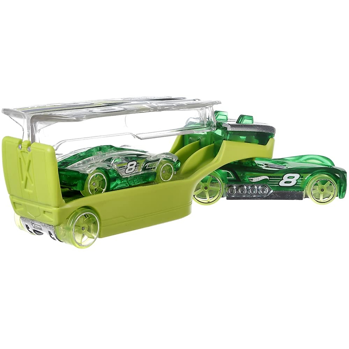 Hot Wheels Wingstorm Vehicle - Semi-Truck with Car ~ Detachable Trailer