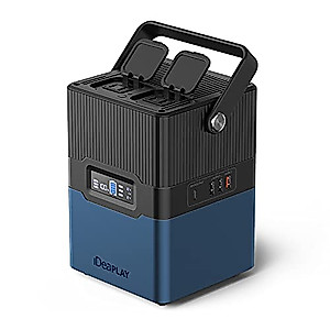 IDEAPLAY Portable Power Station BP300, 250Wh Battery Pack Solar Generator with 110V/300W Pure Sine Wave AC Output, Portable Generator with 2 AC outlets,PD 60W USB-C, LED Light for Outdoors, Camping, RV
