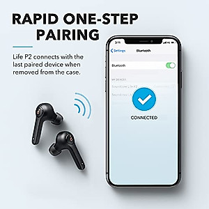 Soundcore Anker Life P2 True Wireless Earbuds, Clear Sound, USB C, 40H Playtime, IPX7 Waterproof, Wireless Earphones for Work, Home Office