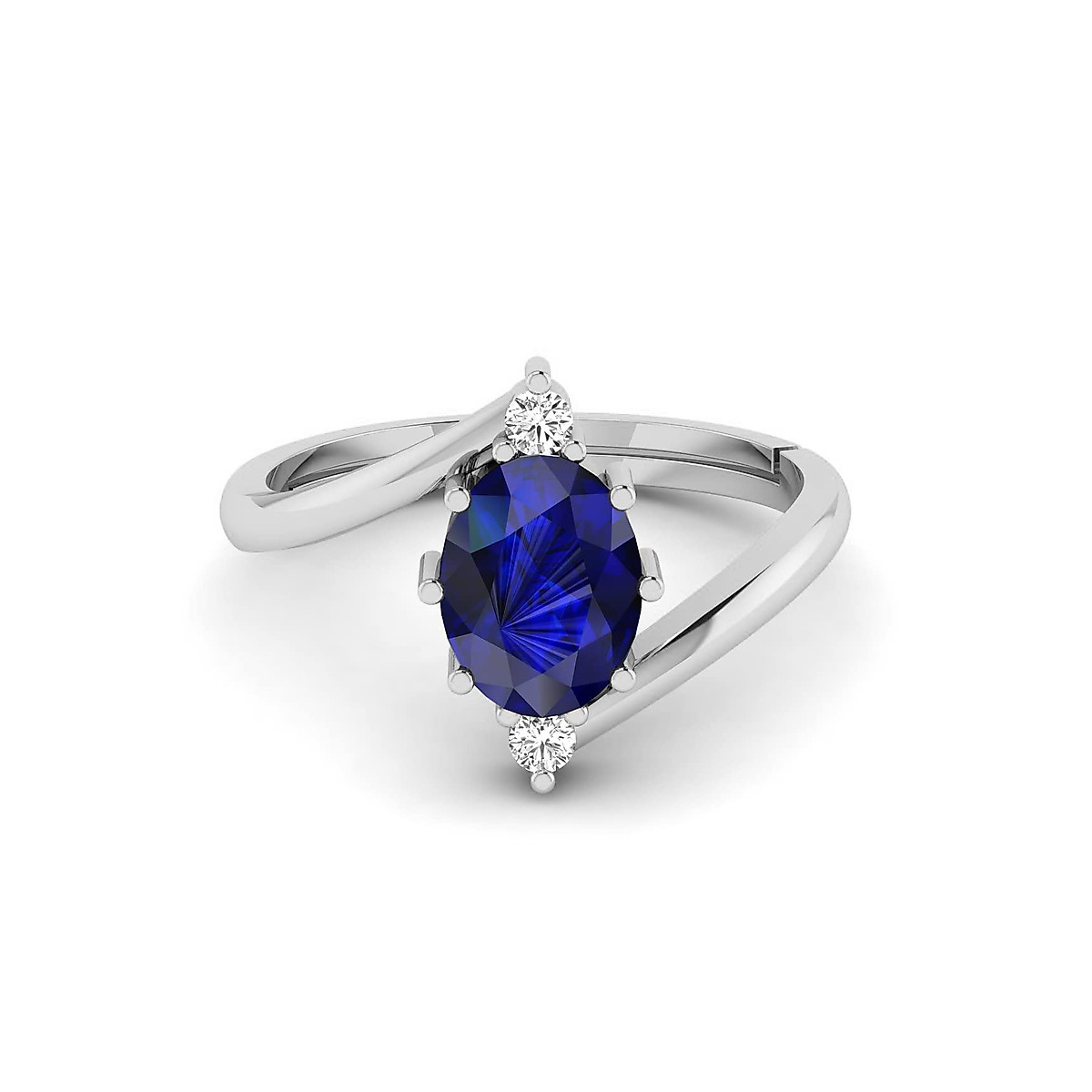 LMDPRAJAPATIS Natural Blue Sapphire 8.00 Carat Gemstone Beautiful 925 Sterling Silver Ring For Men And Women's