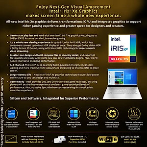 HP Envy 17T 2021,i7-1165G7 11th Gen Quad Core,16GB RAM,1 TB NVMe SSD, 17.3" FHD 1080p Touch,Thunderbolt 4,Win 11 PRO,WiFi 6,B&O Speakers,USB-A,Intel Xe Graphics,4 Cell, 64GB Tech Warehouse Flash Drive