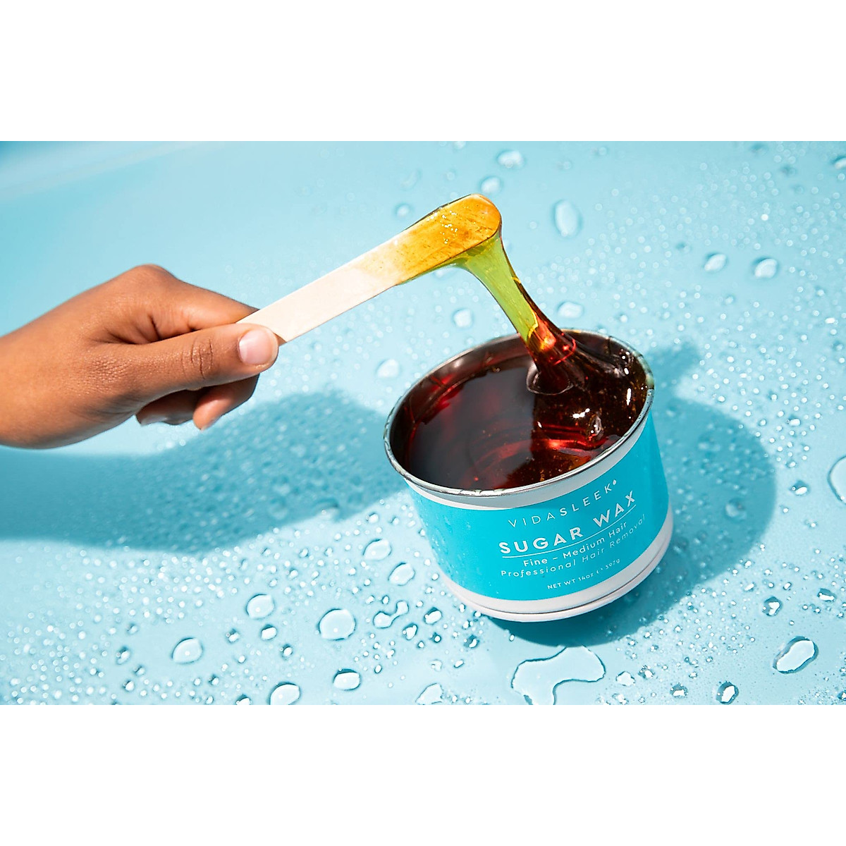 Full Body Hair Removal Sugar Wax For Fine to Medium Hairs - All Natural - Professional Size 14 oz. Tin