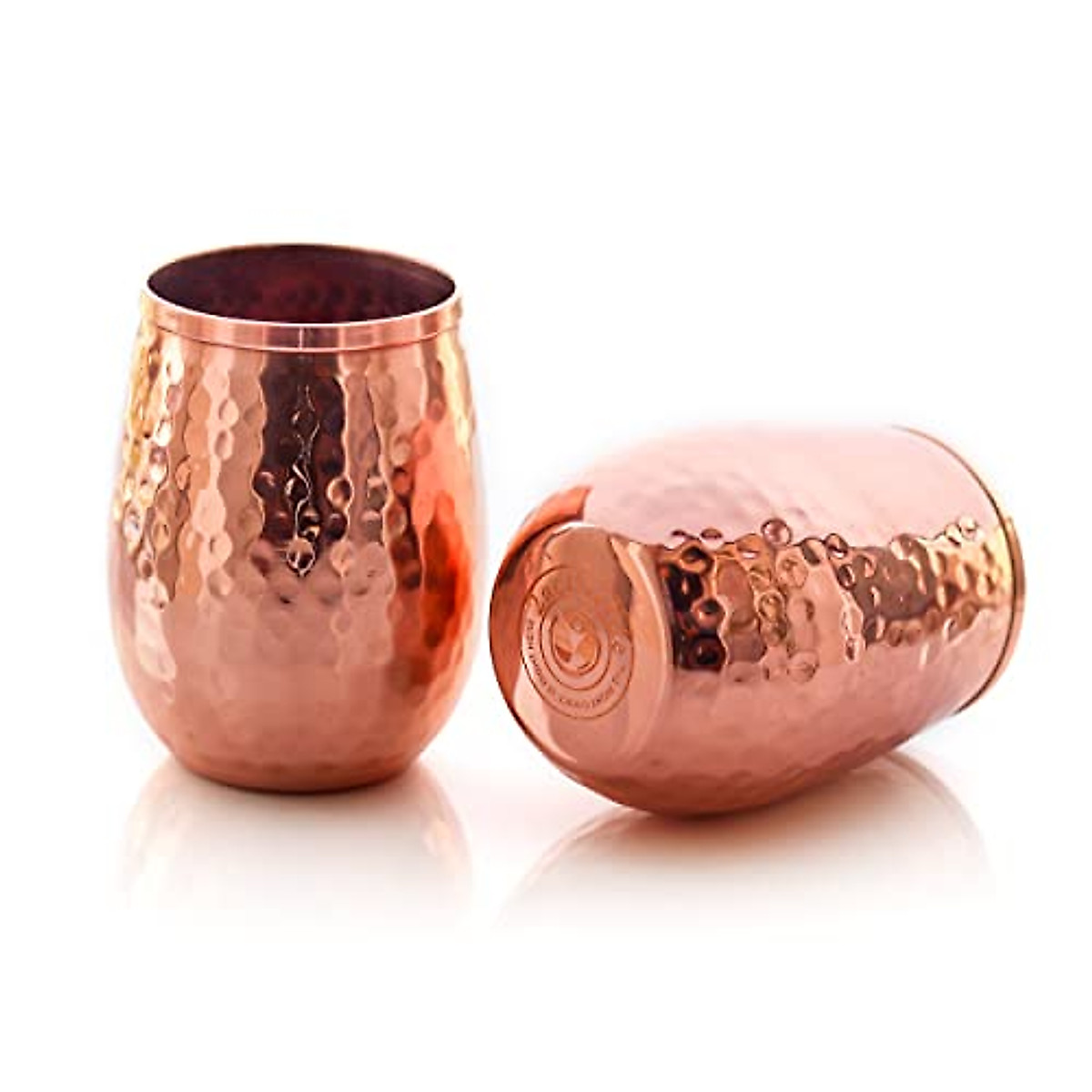 2activelife Mule Copper Design Pure Copper Tumbler Drinking Water with Copper Cups Tumblers use for Home, Office, Hotel, Travel and Gifting - Set of 2 (8.45 Oz)