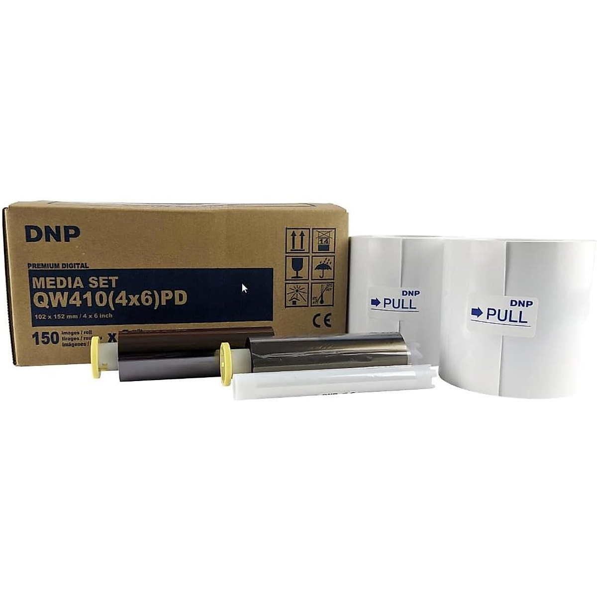 DNP Premium Digital Media for QW410 Printer, 4x6" Roll, 150 Prints Per Roll, 2 Rolls, 300 Total Prints