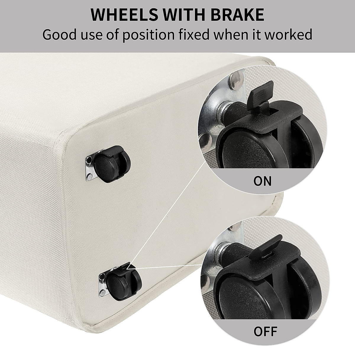 Chrislley 45L Slim Laundry Hamper with Wheels Narrow Rolling Laundry Basket Foldable Dirty Clothes Portable Skinny Hamper Organizer Storage Bins (21.65 inches, Beige 1)