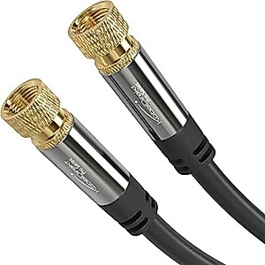 CableDirect – SAT Cable, coaxial Cable, Satellite Cable – TV Cable with Multi-Layer Shielding and Break-Proof Metal F connectors – 50ft (HDTV, Radio, DVB-T, DVB-C, DVB-S, DVB-S2)