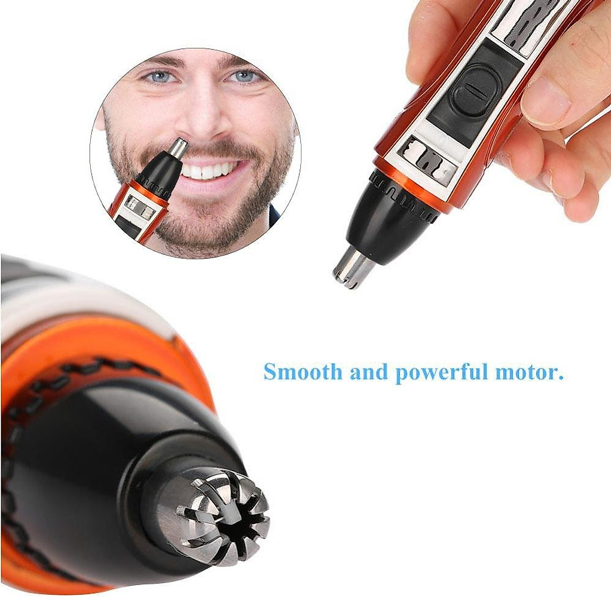 Electric Nose & Ear Hair Trimmer, Electric Nose Ear Face Hair Removal Epilator Men Clipper Facial Hair Cleaner Tool