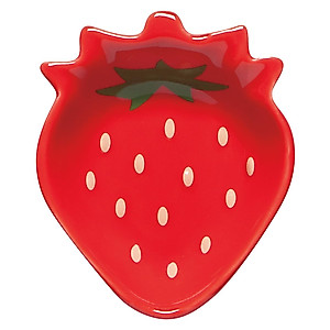 Jubilee Berry Sweet Stoneware Shaped Pinch Bowl Set, Mini Bowls for Dipping and Seasoning-Soy Sauce Dish, Set of 6, 2 oz