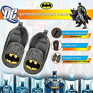 DC Comics Batman Infant Soft Sole Slip-On Shoes - Size 9-12 Months
