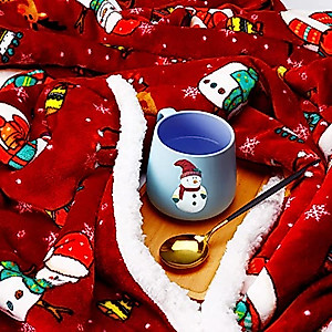 Christmas Blanket,Sherpa Blanket,Red Throw Blanket for Couch,Weighted Soft Fleece Blanket,Gift for Kids Women,Breathable, Comfortable, Anti-Pilling, Machine Washable|50'' X 60''