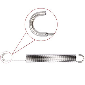 GNPADR 7 inch (2Pcs) Replacement Recliner Sofa Chair Mechanism Tension Spring - Long Neck Hook Style