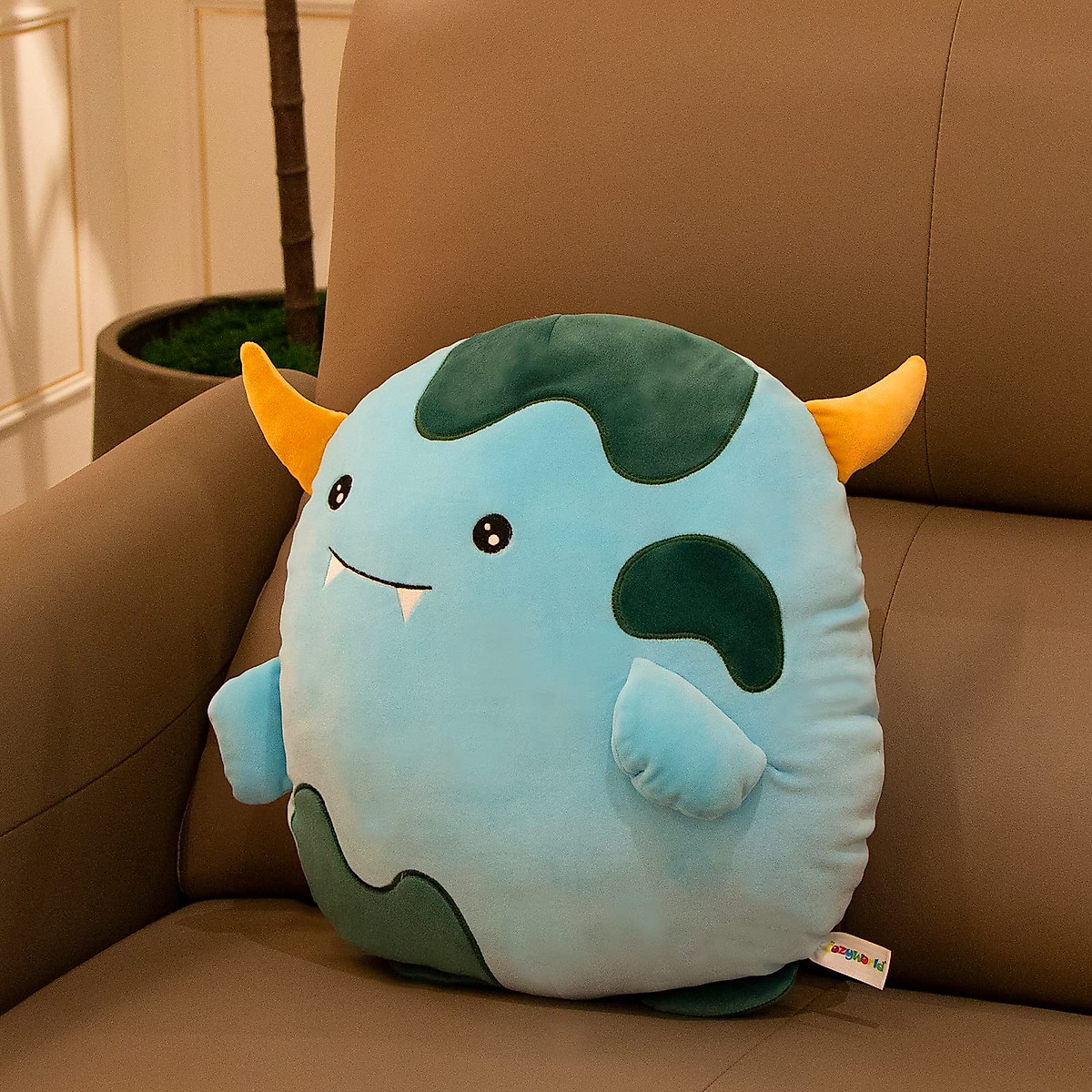 CozyWorld 15‘’ Cute Monster Stuffed Animal Plush Pillow Super Soft Sofa Cushion Stretchy Plushy Toy Decors Birthday Valentines Gifts