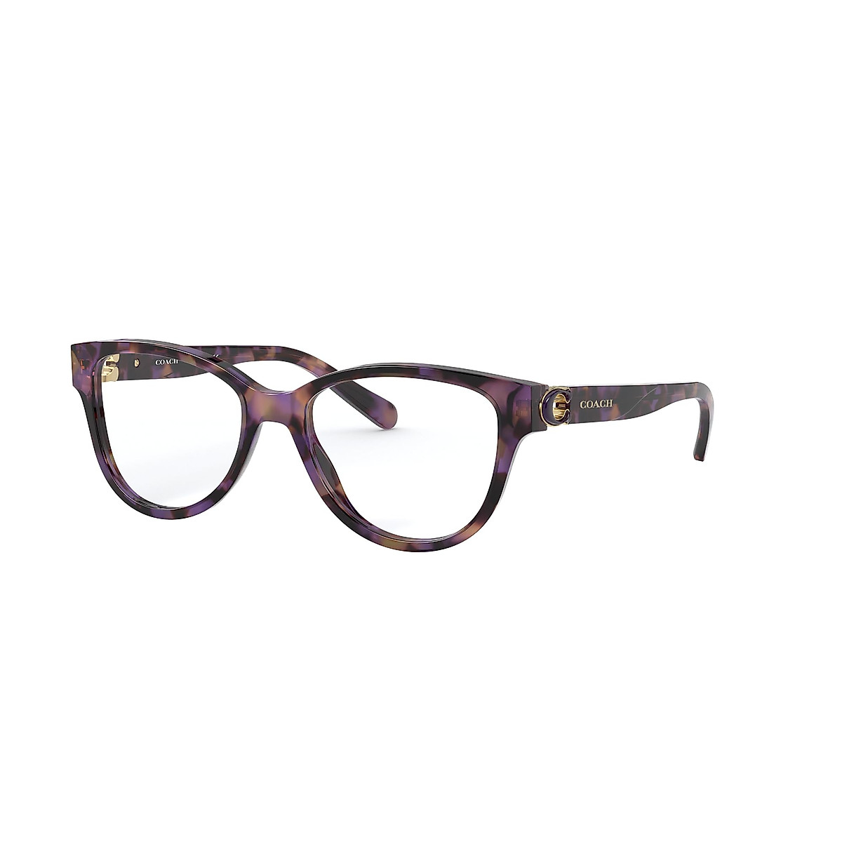 Coach HC6153 Prescription Eyewear Frames, Purple Tortoise/Demo Lens, 51 mm