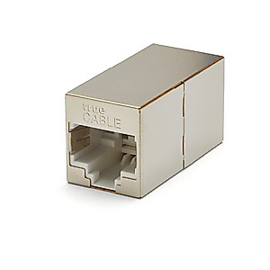 trueCABLE Shielded Cat6 Inline Coupler, PoE++ (4PPoE), UL Listed, ETL Verified, ANSI/TIA 568-2.D Cat 6 Performance Compliant, Female to Female RJ45 Couplers, 6 Pack